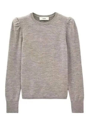 Ba&sh Britanie Puff-sleeve Sweater Grey
