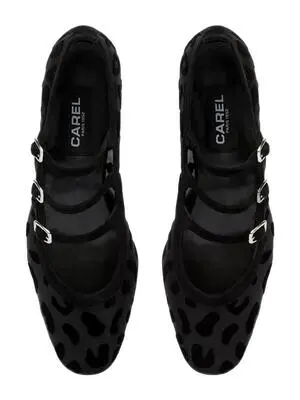 CAREL Ariana Jaguar-pattern Mesh Ballet Flats