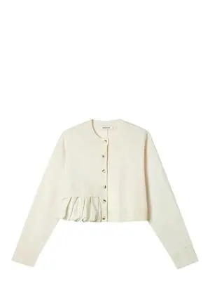 ENFOLD Ruffled Layered-effect Cardigan