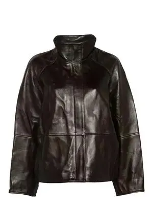 SOEUR Gamma Raglan Jacket In Glazed Leather