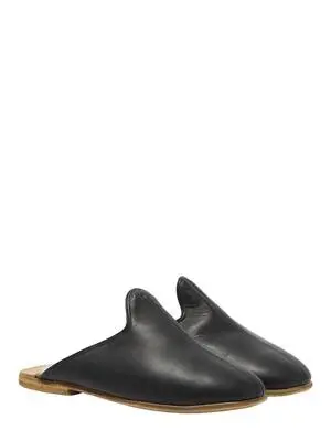 SABAH Shearling-lined Leather Mules