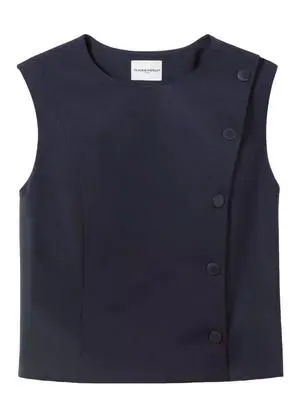 CLAUDIE PIERLOT Asymmetric Button-fastening Top