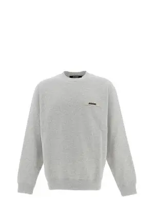 Jacquemus Crewneck Sweatshirt In Gros Grain Grey