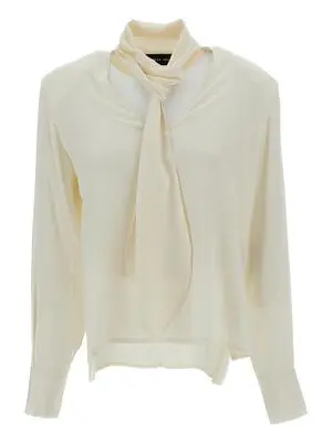FEDERICA TOSI V-neck Shirt With Silk Scarf