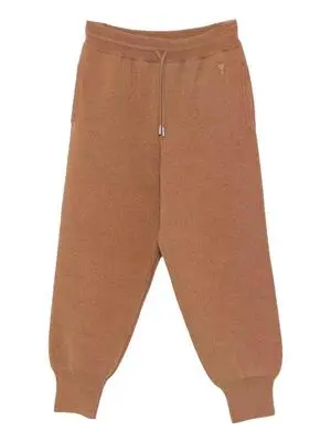 AMI Paris Ami De Coeur Drawstring Trousers Brown