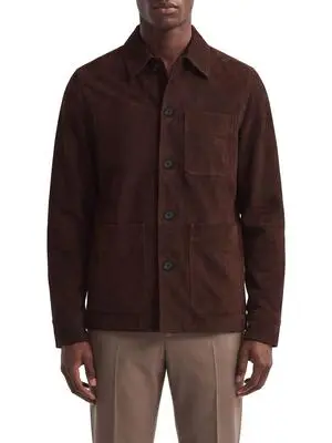 TAGLIATORE Wool Blend Shirt Jacket With Patch Pockets And Button Closure