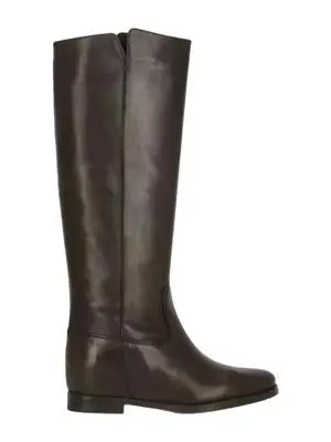JULIE DEE Leather Knee-high Boots Brown