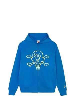 ICECREAM Cones & Bones Zip-up Hoodie Blue