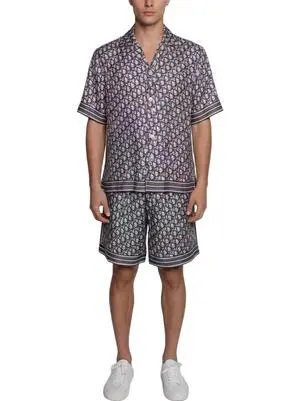 DIOR Pixel Oblique Print Silk Set