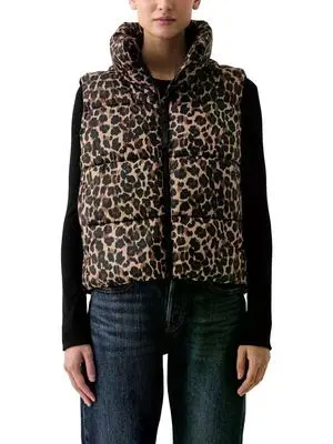 DKNY Leopard-print Padded Gilet