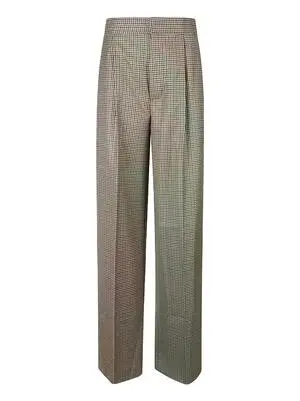 SA SU PHI Houndstooth-pattern Pleated Trousers