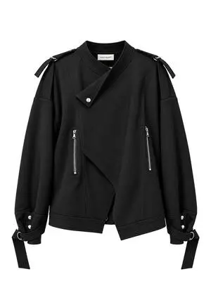 JULIA ALLERT Structured Jacket-inspired Knit Top –