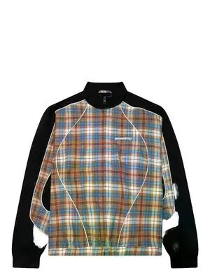 AWAKE NY Les Plaid-pattern Panelled Track Jacket