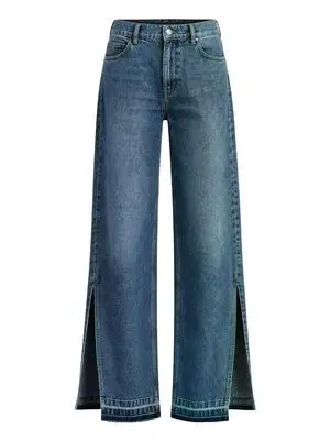 STEL Split-hem Frayed Jeans