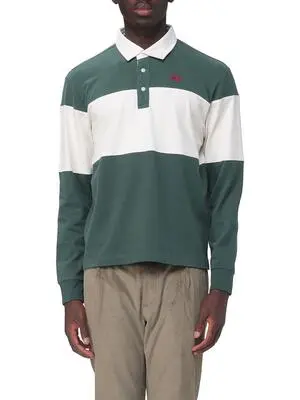 LA MARTINA Long-sleeved Cotton Polo Shirt With Bi Abstract Print Multicolor