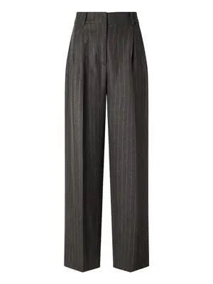 SKALL STUDIO Harry Pinstriped Recycled Wool-twill Straight-leg Pants Multi