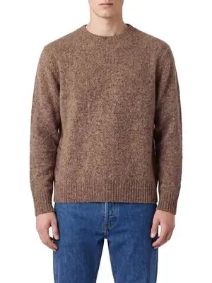 SOFT GOAT Cashmere And Silk Blend Crewneck Sweater With Ribbed Trims