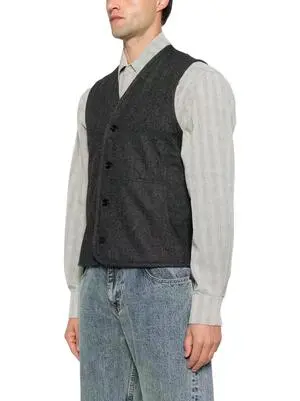 KOIKE BARCELONA Herringbone-pattern Quilted Gilet