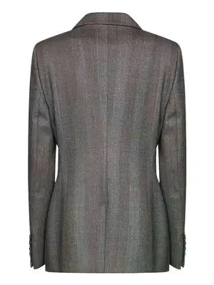 PT TORINO Double-breasted Herringbone Blazer