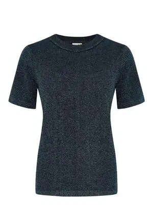 SUGARHILL BRIGHTON Ada Sparkly Knitted Top Teal