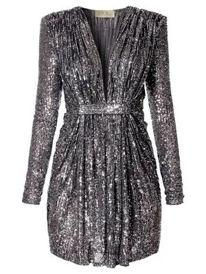 AGGI BY HALEWSKI Roxie Diamond Mini Sequin Dress