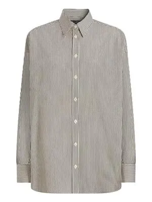 Dolce & Gabbana Striped Poplin Shirt - Collection 40 Multicolor