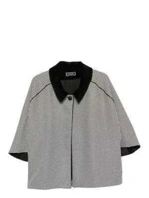 STYLAND Houndstooth-pattern Coat