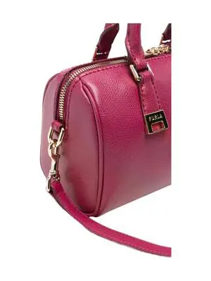 FURLA Logo-plaque Pebbled-effect Mini Bag