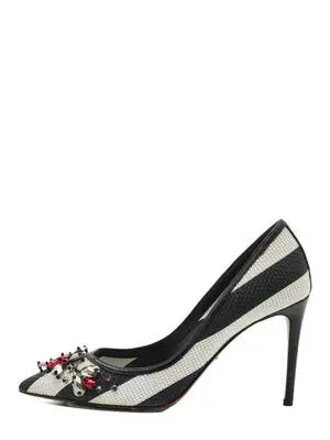 DOLCE & GABBANA Jewel-brooch Pointed-toe Pumps