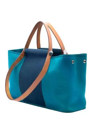 HERMÈS 2013 Bicolor Toile Cabag Elan Pm Satchel