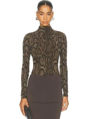 WOLFORD Shimmering Python String Bodysuit