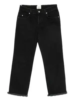 ISABEL MARANT ÉTOILE Ombela Frayed-hem Straight-leg Jeans