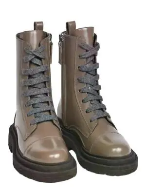BRUNELLO CUCINELLI Lace-up Leather Boots
