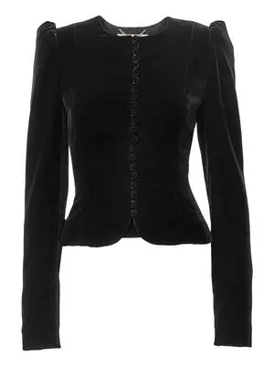 CAROLINA HERRERA Puff-sleeve Velvet Jacket