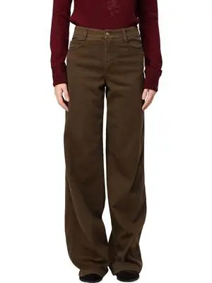 ERMANNO SCERVINO Mid-rise Wide-leg Baggy Jeans In Cotton Denim
