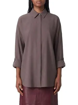 BRUNELLO CUCINELLI Cotton Shirt With Monili And Concealed Placket