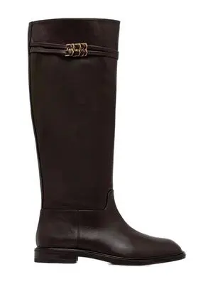 BALDININI Logo-plaque Leather Boots