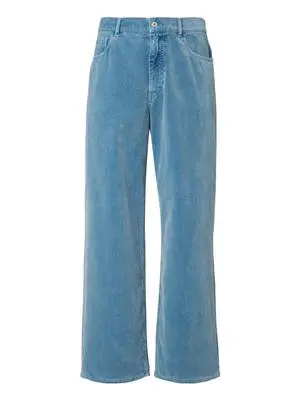 Auralee Cotton Corduroy Wide-leg Pants Blue