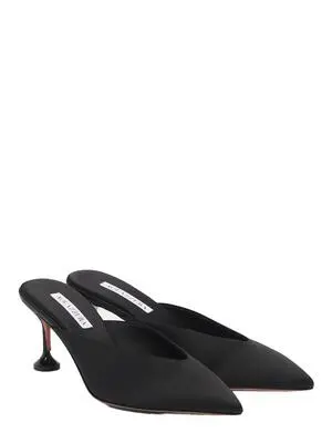 AQUAZZURA Bisous Satin Mules
