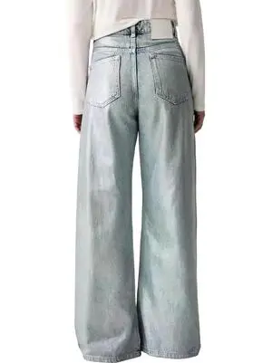 SISLEY Metallic Wide-leg Jeans