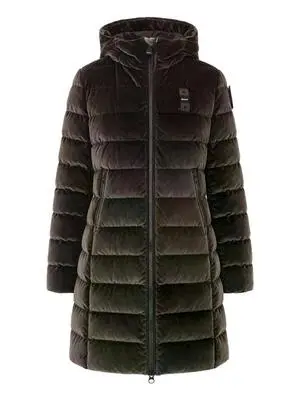 BLAUER. Quilted Hooded Coat Brown