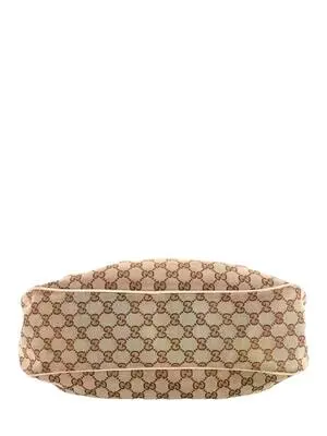 GUCCI Sukey Gg Canvas With Leather Medium Hobo Bag