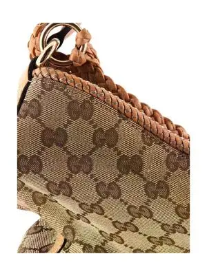 GUCCI Marrakech Gg Canvas Medium Hobo Bag