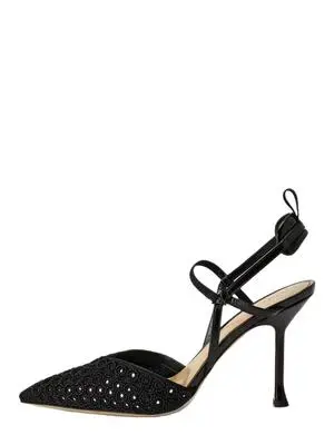 FENDI Very Colibrì Black Organza High-heeled Slingback