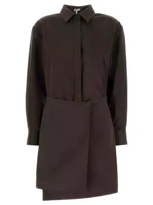 LOEWE Gabardine Wrap Mini Dress