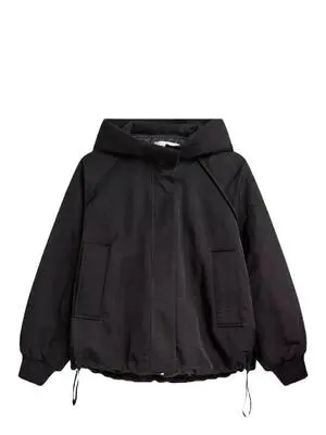 MINIMUM Hooded Drawstring-hem Bomber Jacket