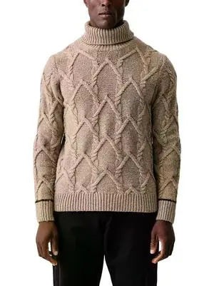 MOS MOSH Barnie Cable-knit Roll-neck Sweater