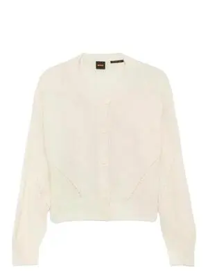 BOSS Pointelle-knit Cardigan