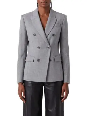 PATRIZIA PEPE Double-breasted Blazer With Peak Lapels