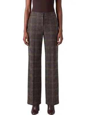 ANIYE BY Prince Of Wales Check Straight-leg Pants In Viscose Blend